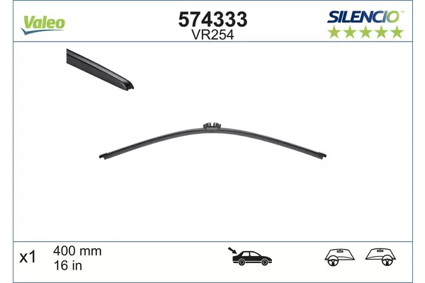 Pióro wycieraczki VALEO 574333 (Z tyłu) - Sklep iParts.pl